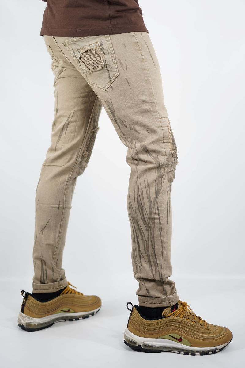 Moto 5 Denim Jeans (Tan) – Ubuntu Revolution